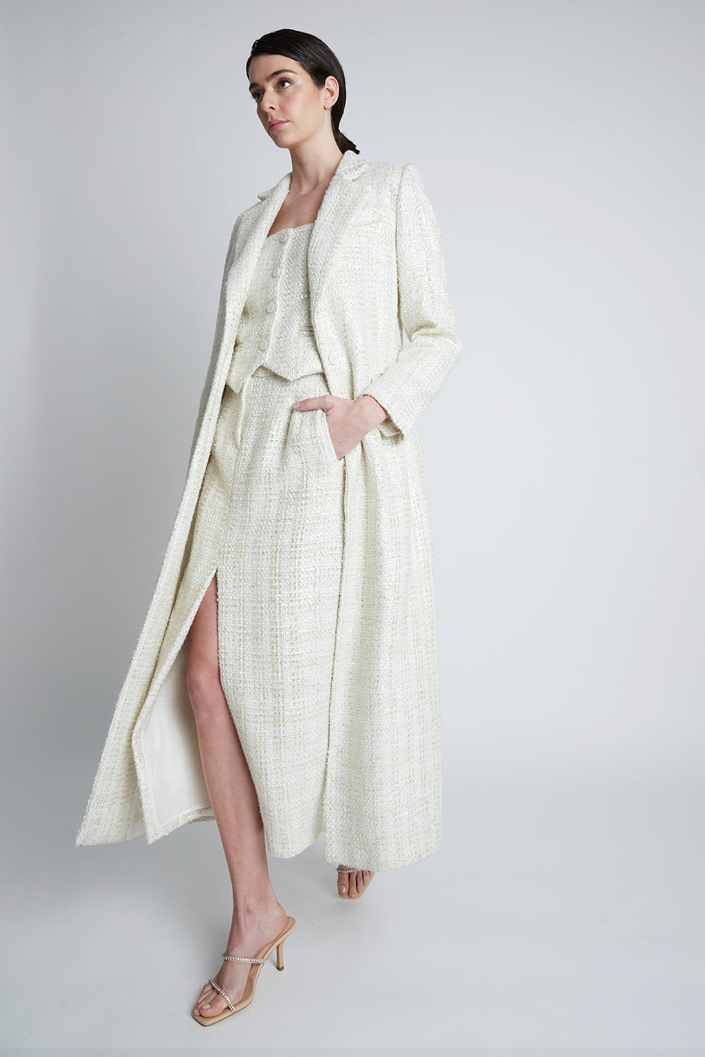 Abrigo de Tweed en Crudo | Bleis Madrid – bleis madrid